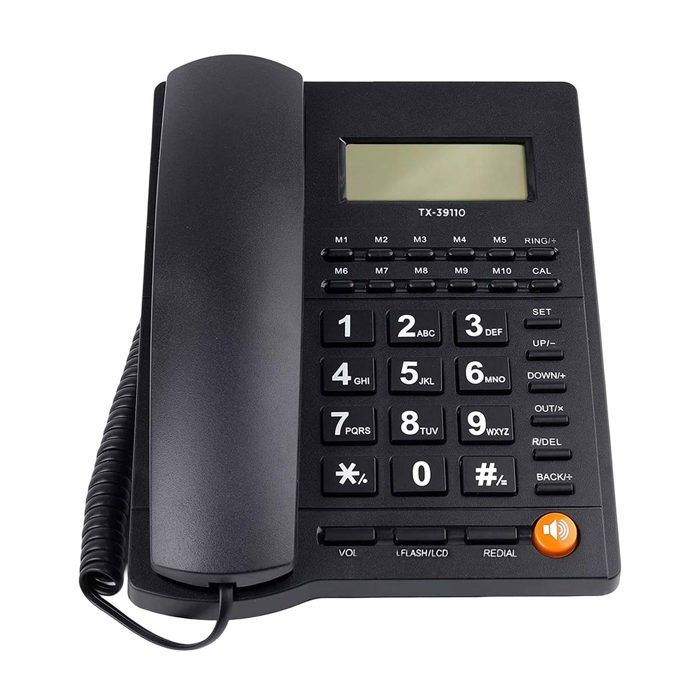 Téléphone Fixe Filaire Multifonction avec Écran LCD / Touches M1 à M10 ...
