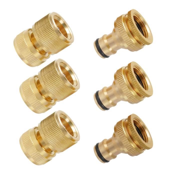 Connecteur Rapide en Laiton pour Tuyau D'arrosage - Blanc - Cdiscount Jardin