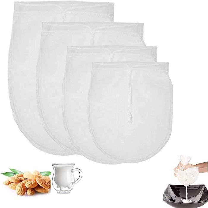 Sachet Filtre À Fruits Sac À Lait Filtre Lait Sac Tissu Passoire Sacs ...