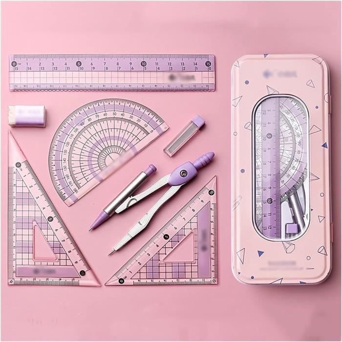 Compas De Rédaction Ensemble De Règles De Boussoles Règle Droite Outil ...