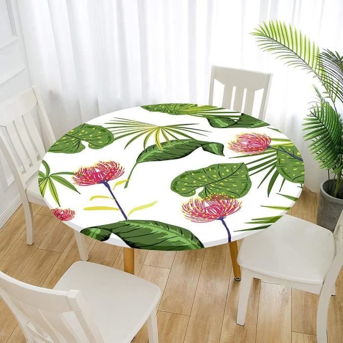 Nappe Ronde Avec Bord Élastique, Nappe De Table, Polyester Nappe Anti ...
