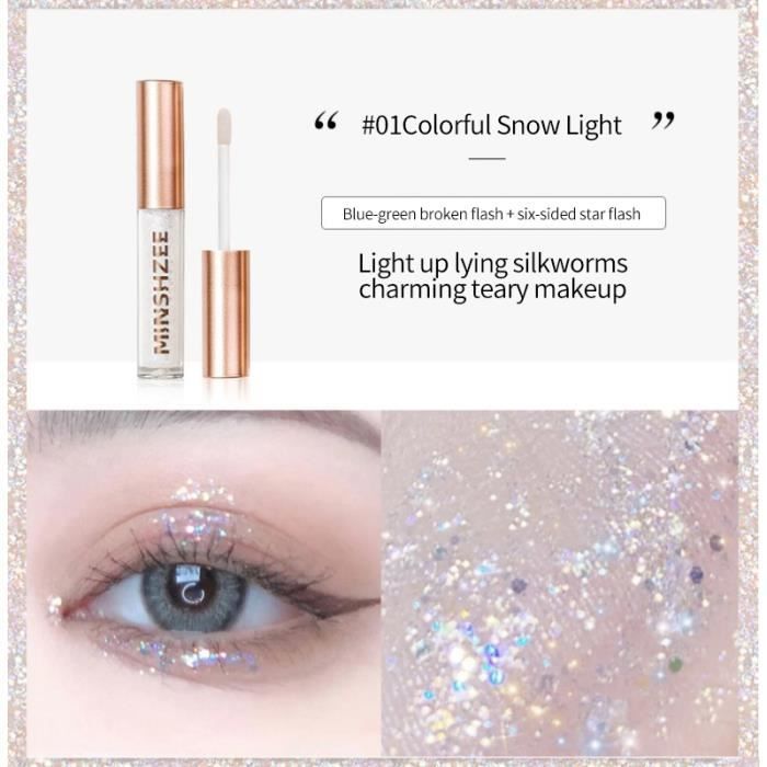 01 snow-Ombre à barrage liquide, 4 couleurs, 1 pièce, tube rond ...