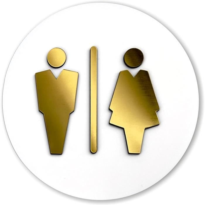 Wc Homme Et Femme Pour Toilette Wc - Panneau Acrylique Et Stratifié ...