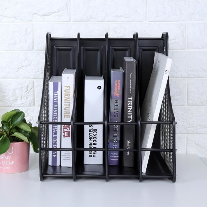 Cikonielf Black Vertical File Holder, File Stand, for Office School ...