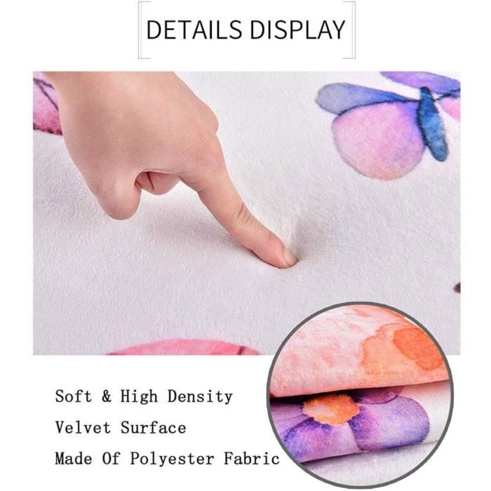 Tapis Moelleux Shaggy 100Cm Ronde Tapis D'Entrée Extra Doux Lavable ...