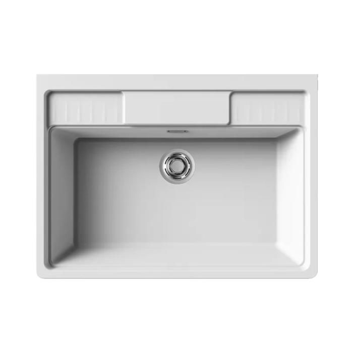 Évier timbre d'office granit blanc SPAZIO - Cdiscount Bricolage