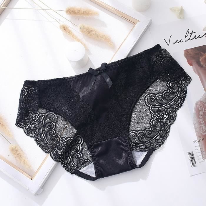 Culotte-slip,Culotte en dentelle transparente sans couture pour femme,culotte sexy pour femme ...