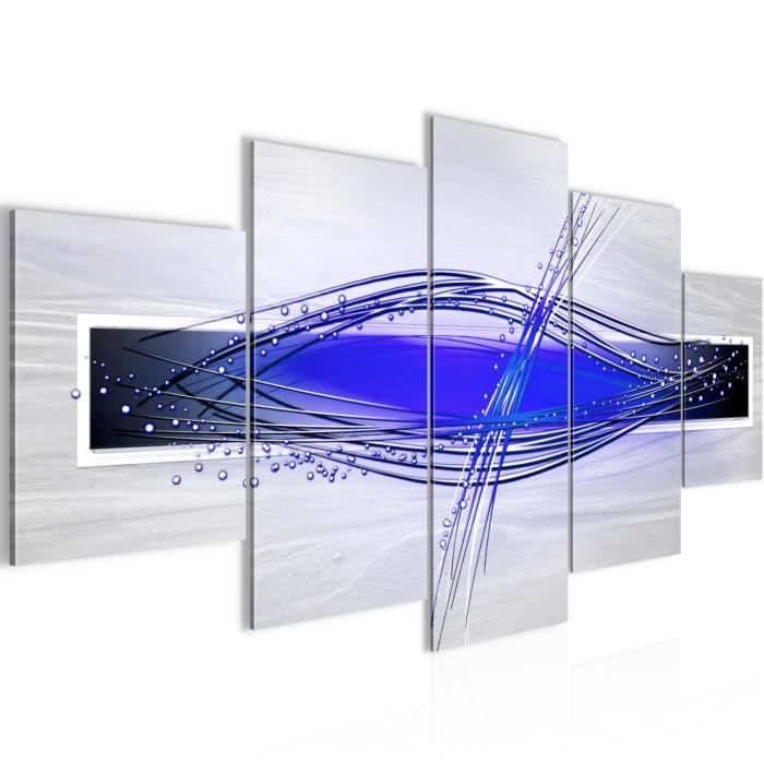 Runa art Tableau Décoration Murale Abstrait 200x100 cm - 5 Panneaux ...