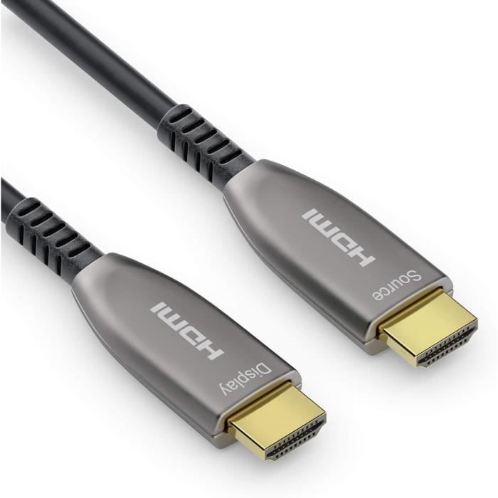 Câble® 40M Hdmi 2.0B, Fibre Optique Hybride, Uhd 2160P, 4K60Hz, 4:4:4 ...