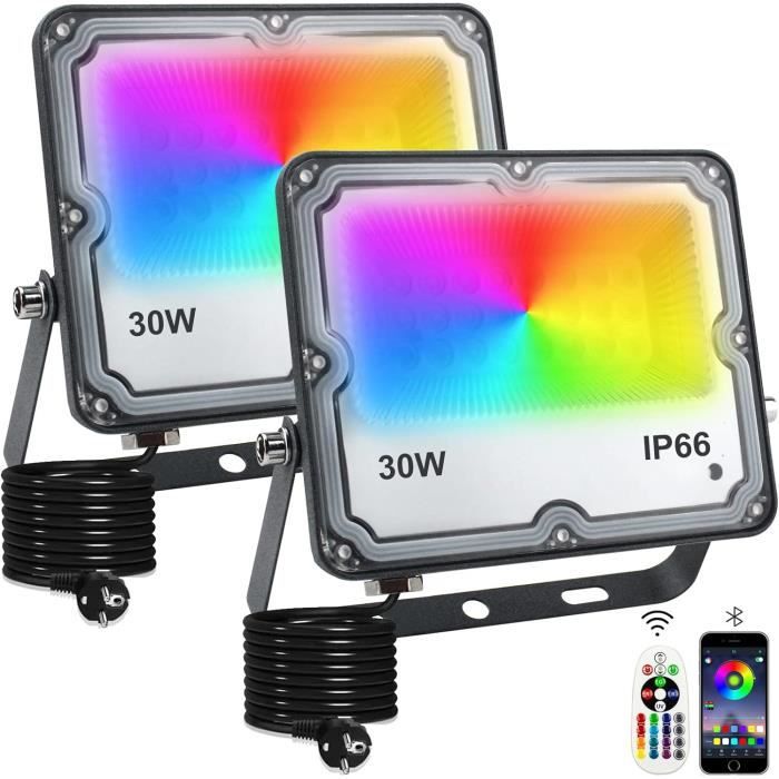 Projecteur Led Rgb Exterieur 30W Projecteur Led Exterieur Ip66 Etanche ...