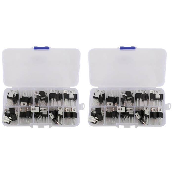 100 Pièces 10 Types Kit D'Assortiment de Transistors Mosfet Série IRF ...