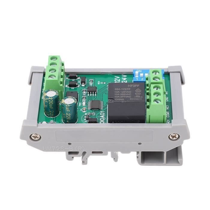 Chuntin-Module relais 1 canal Module de relais DC 24V 1 canal carte relais RS485 avec coque pour ...