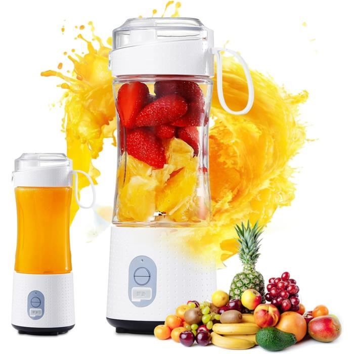 380ml Mixeur portable pour Smoothies et Sha - Mini Blender avec 6 lames ...
