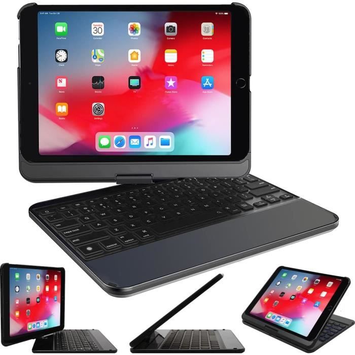 Clavier Ipad Pro 12.9 2017-2015 Clavier, [Noir] Étui Clavier Bluetooth ...