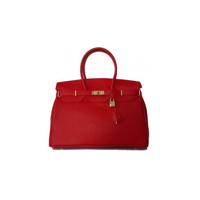 Sac à main VERA PELLE A4 Rouge pour Femme/Adulte - Cdiscount Jardin