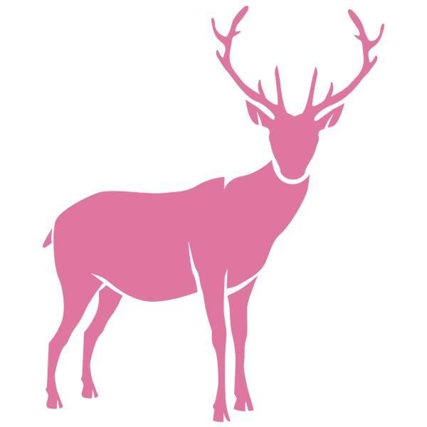 Sticker Décoration Animal "Renne, Cerf" , Format : 70x57 cm ROSE ...