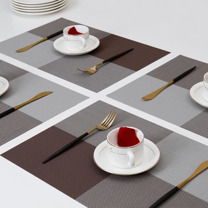 Brown Boxy-Napperons de qualité pour Table à manger, napperons de Table ...