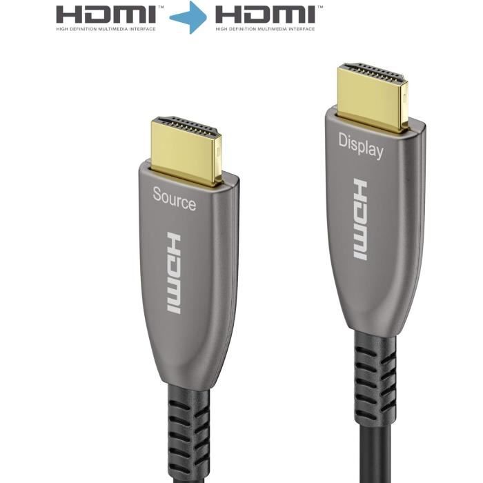 Câble® 40M Hdmi 2.0B, Fibre Optique Hybride, Uhd 2160P, 4K60Hz, 4:4:4 ...