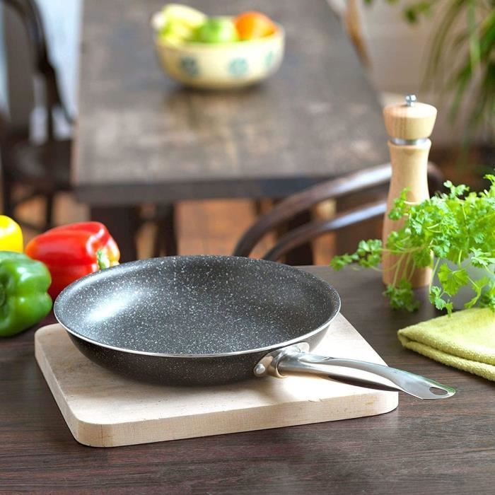 Poêle Induction Anti Adhesive en Granit 26 cm - Poêle pour Tous les ...