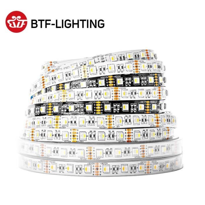 BANDE LED,White PCB-5m RGB-WW 12V-IP30--Bande lumineuse Led RGBW 5050 ...