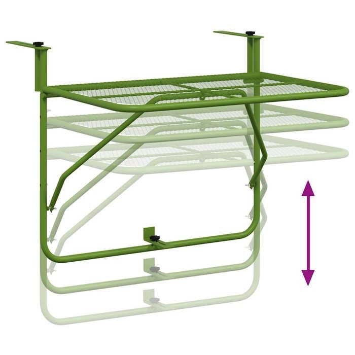 Table de balcon pliable industrielle - vidaXL - 2 personnes - acier ...