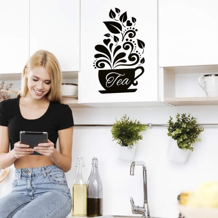 Sticker Mural En Vinyle Pour Tasse À Thé Ou Cuisine Motif Citations ...