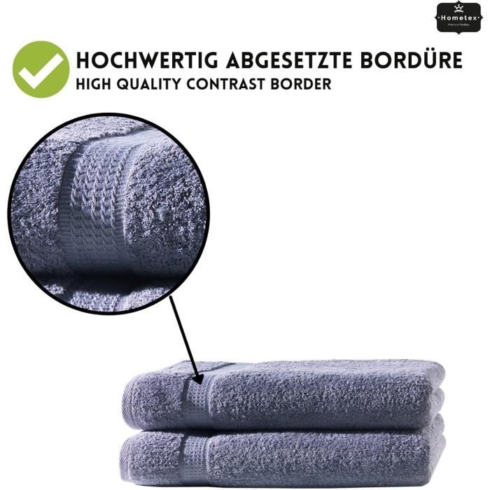 8X Serviette D'Invité | Marine | 100% Coton Éponge | Öko-Tex Standard ...