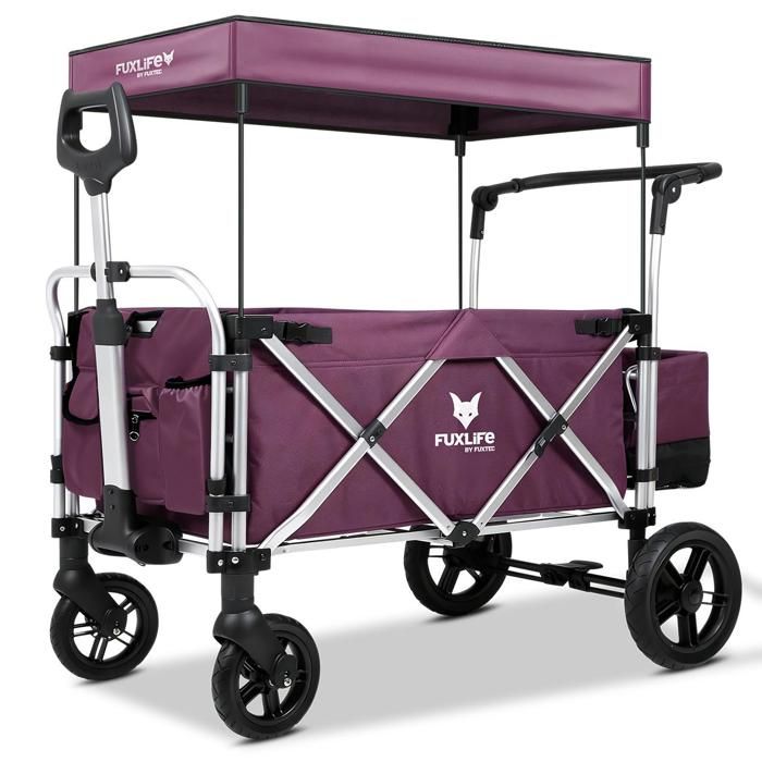 Chariot de jardin pliable pourpre - FUXTEC Super Cruiser - transport ...