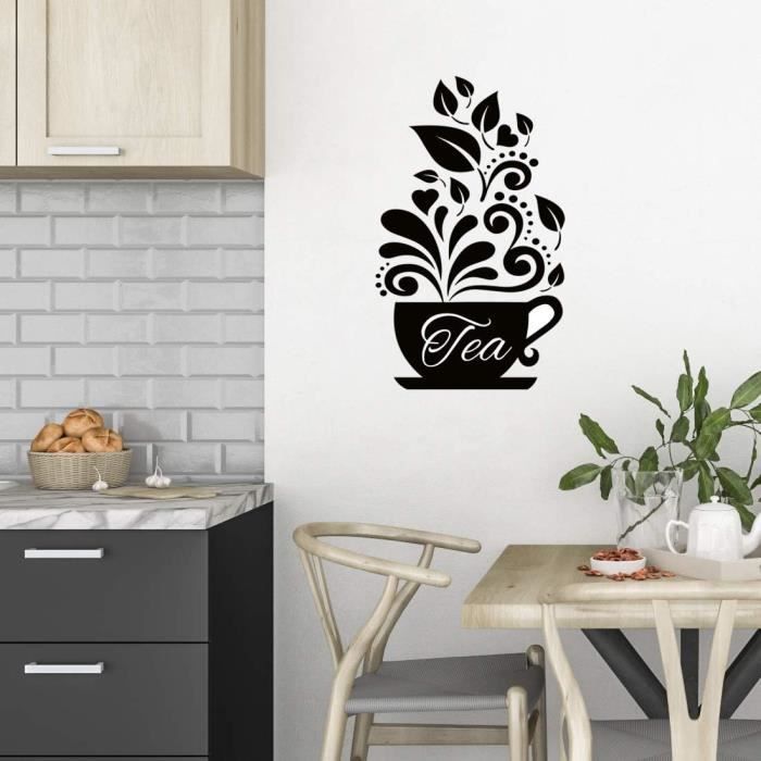 Sticker Mural En Vinyle Pour Tasse À Thé Ou Cuisine Motif Citations ...