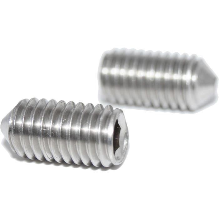 Lot De 15 Vis Sans Tête M2 X 14 Avec Six Pans Creux Et Pointe, Iso 4027 ...