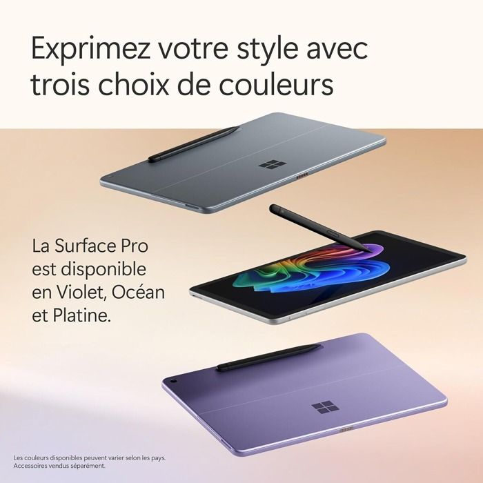 PC Hybride / PC 2 en 1 Microsoft Surface Pro 12" Ecran Tactile Copilot+ ...