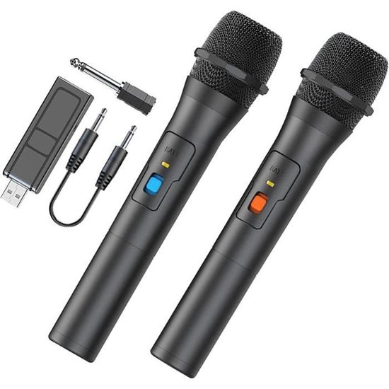 Sans Fil,Micros Sans Fil Portables En Métal Avec Récepteur Rechargeable ...