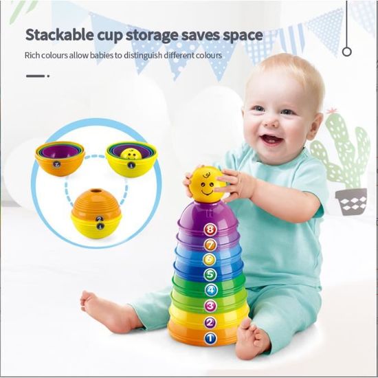Jouets pour bébé - Rainbow overlay - Cup Kids - Pile de plaisir - 0-3 ...