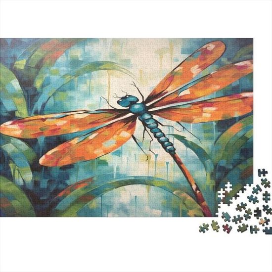Libellule Colorée Puzzle Adulte Animal 1000 Pièces Bois Puzzles Famille ...