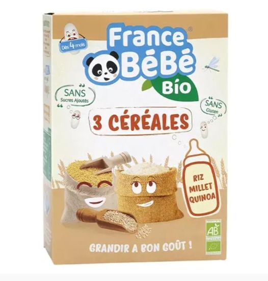 France Bébé Nutrition 3 Céréales en Poudre Riz Millet Quinoa +4m Bio ...