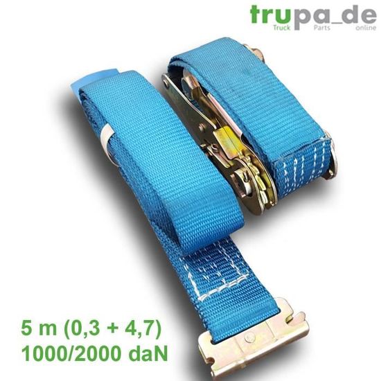 Sangle de fixation d'arrimage avec sangle en tréfilé 2 parties - 5m (0 ...
