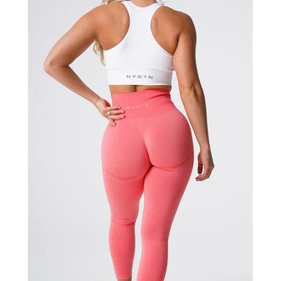 Pantalon De Sport Leggings En Lycra Sans Couture Collants Doux Pour