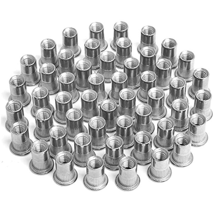 Lot de 100 crous sertir M4 M5 M6 M8 crous de rivet insert filet pour dcoration de meubles PZCC ...