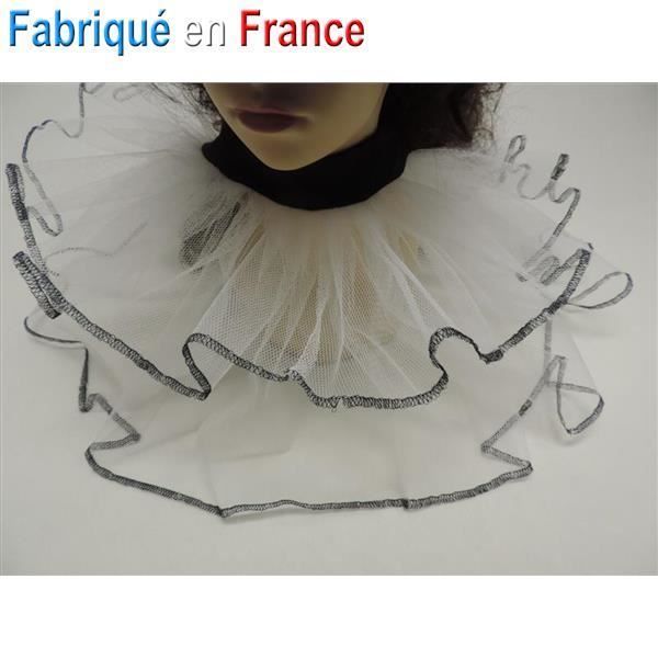 Collerette Blanche pour déguisement de Pierrot - Fabrication française ...