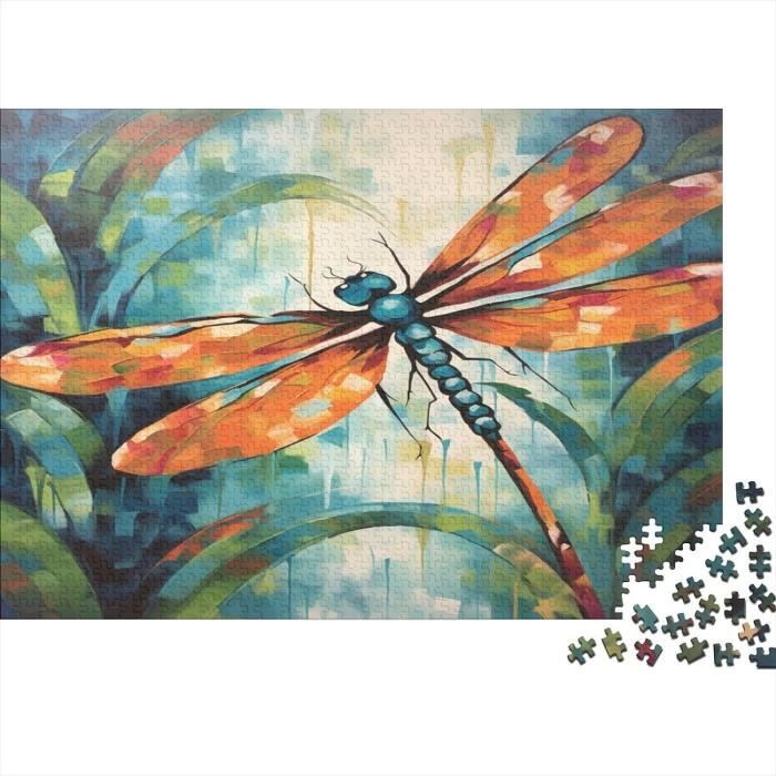 Libellule Colorée Puzzle Adulte Animal 1000 Pièces Bois Puzzles Famille ...