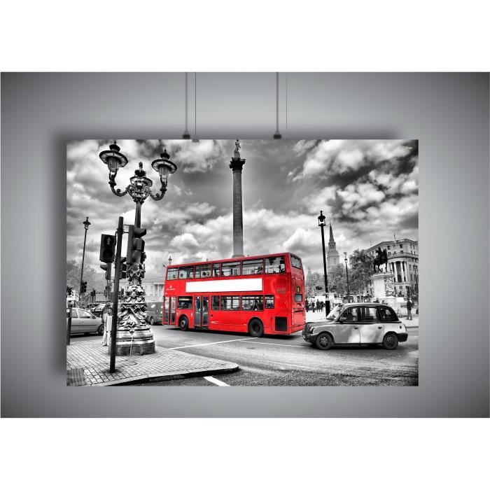 Poster Londres Bus Autocar Rouge Rue London A4 ( 21x29,7cm) - Cdiscount ...