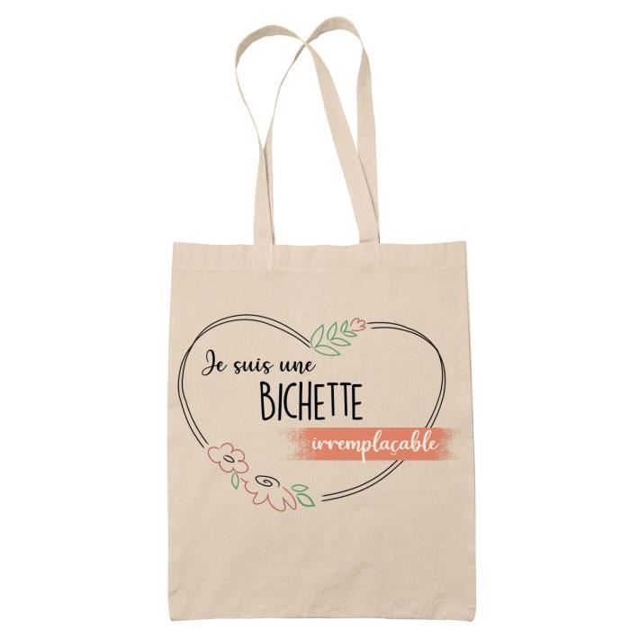 Tote Bag - Bichette - Irremplaçable - Coton Recyclé - 10 Litres ...