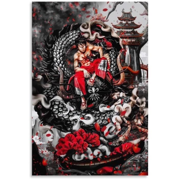 SDFRE One Piece Luffy Wano Poster décoratif sur toile pour salon ...