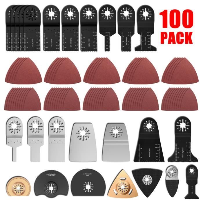 100 pièces - Lame De Scie Oscillante, Outil Multifonction, Accessoires ...