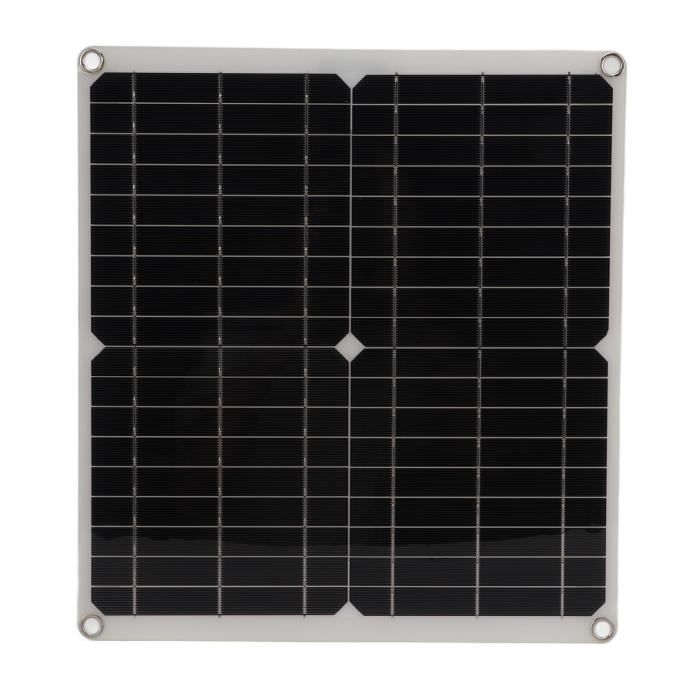 Cikonielf Kit de panneau solaire 25W Kit de panneau solaire monocristallin USB pliable pour ...