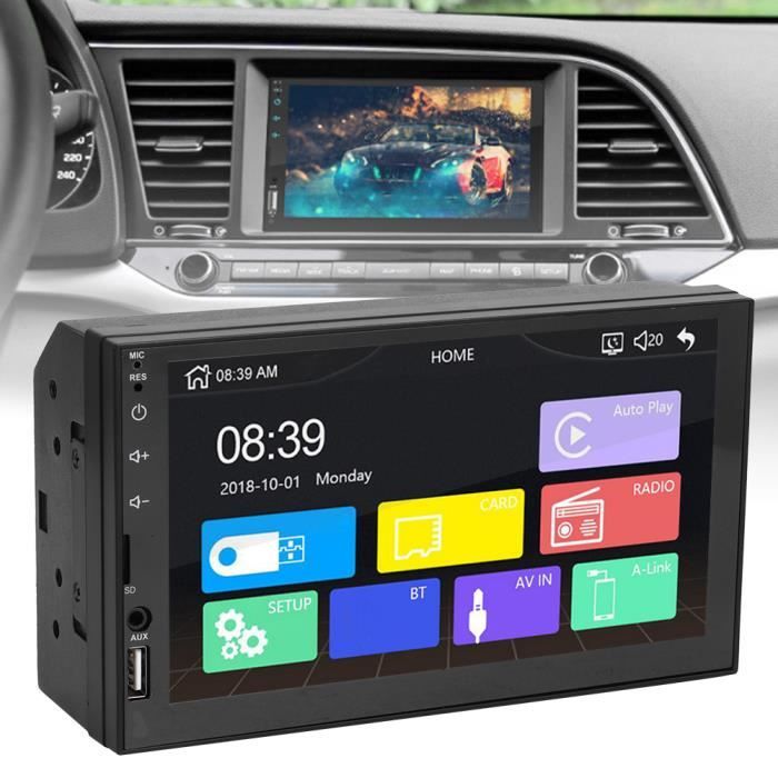7 pouces voiture MP5 HD écran tactile capacitif Radio stéréo lecteur de ...