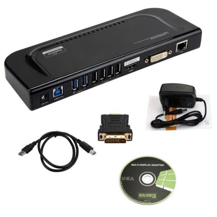 USB 30 Dual Display Station d'accueil universelle avec VGA DVI HDMI ...