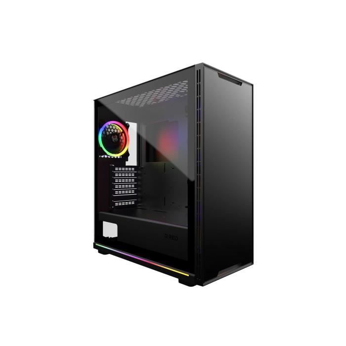 MRED - Boîtier PC Gamer ATX - RGB Black Destroyer Plain-G - Cdiscount Informatique