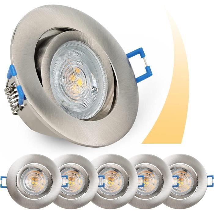 Spots Led Encastrable Dimmable, Orientable Spot De Plafond 3000K 5W 650Lm 230V Led Modules, Spot ...
