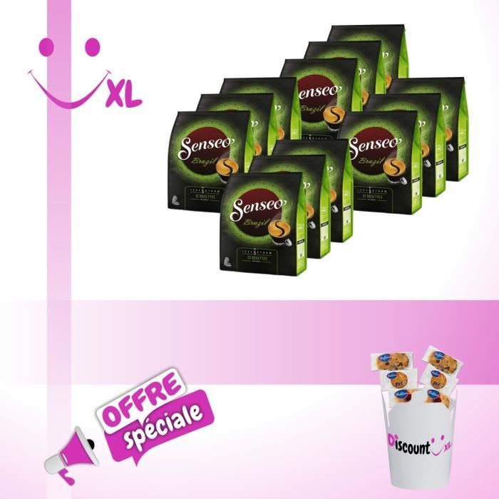 Dosette Senseo Brazil 384 dosettes + Bahlsen biscuits 15 x 6.5 gr ...